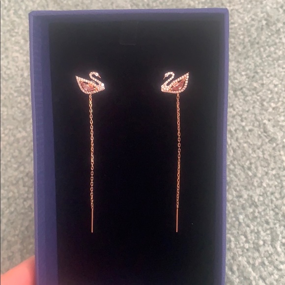 Swarovski | Jewelry | Swarovski Dazzling Swan Pierced Earring 546999 ...